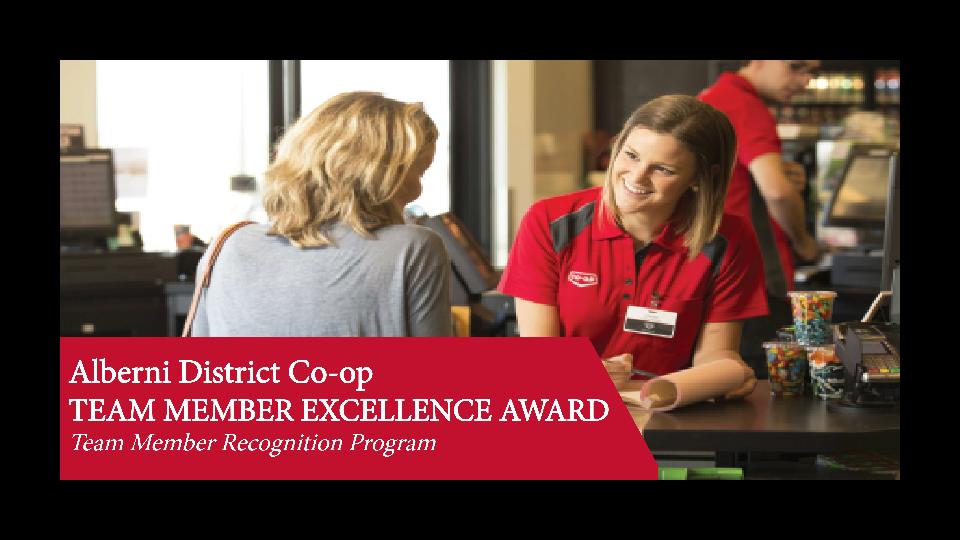 STAFF RECOGNITION PROGRAM Alberni Co op
